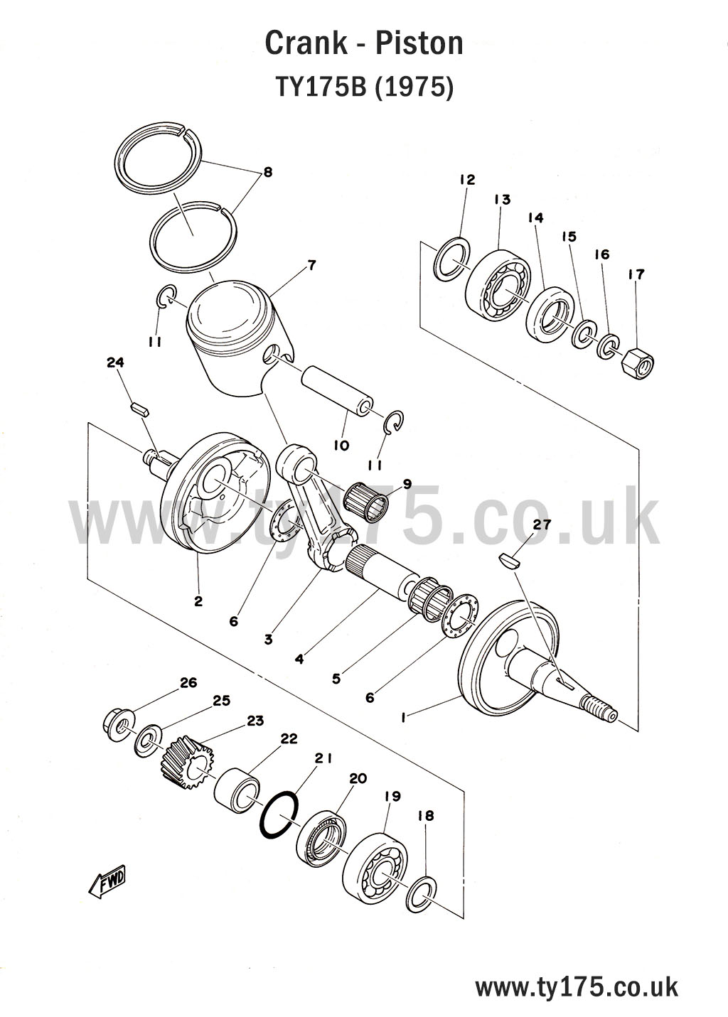 CRANK – PISTON (TY175B)
